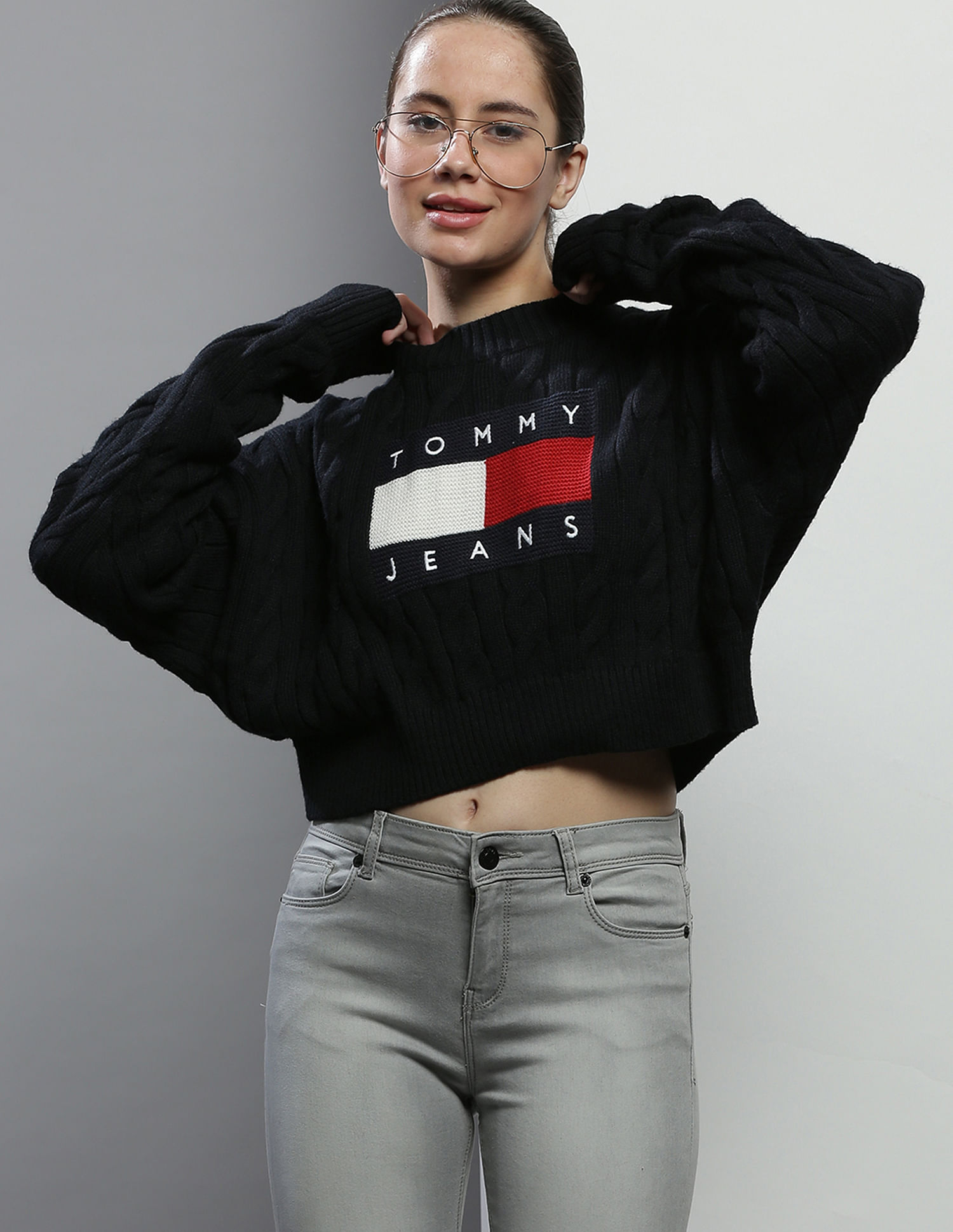 Tommy hilfiger cropped jumper store