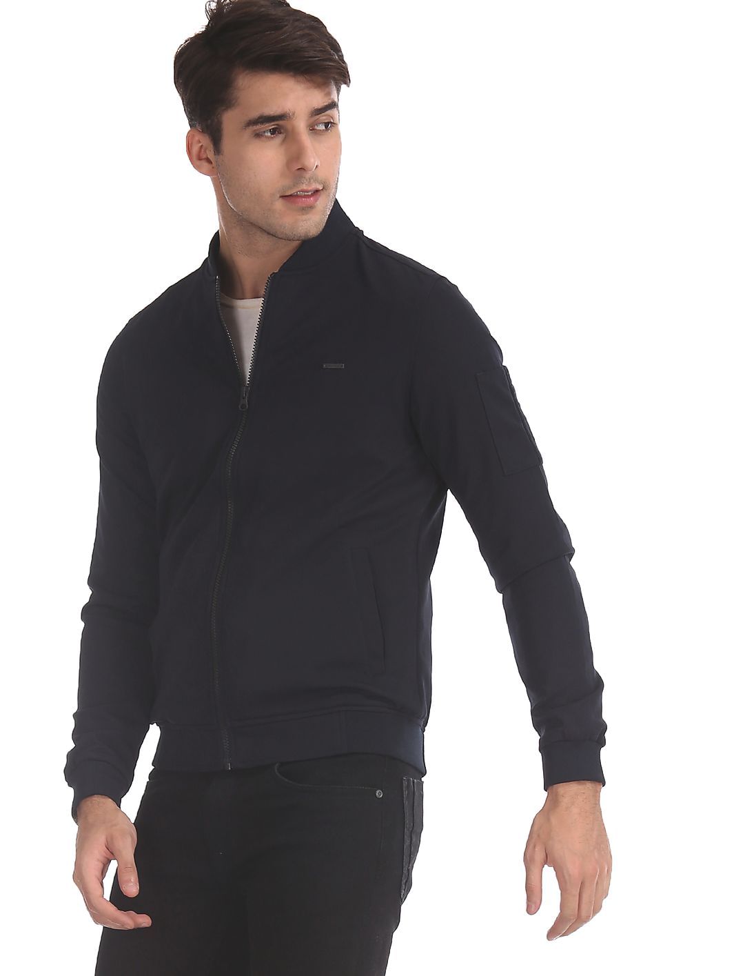 Buy Flying Machine Solid Bomber Jacket - NNNOW.com