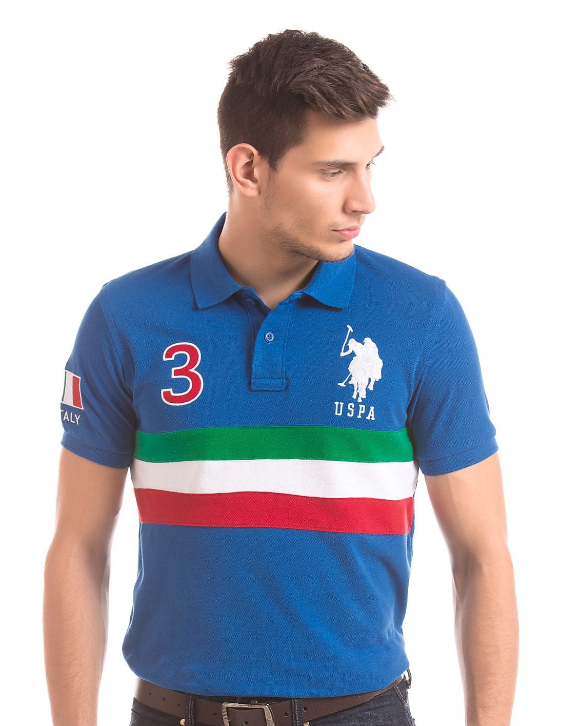 Buy U.S. Polo Assn. Men Slim Fit Numeric Patch Polo Shirt - NNNOW.com